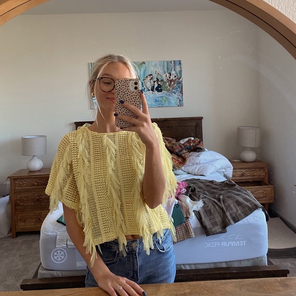 Zara | Tops | Yellow Zara Top | Poshmark